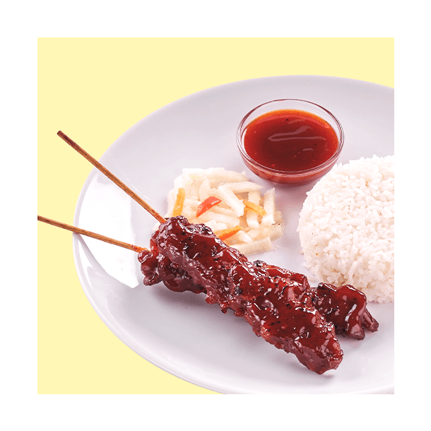 Sarap Pinoy: 2Pcs Pork BBQ with Rice