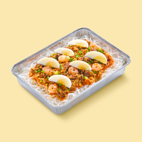 Celebration Tray: Palabok with Pork Sisig
